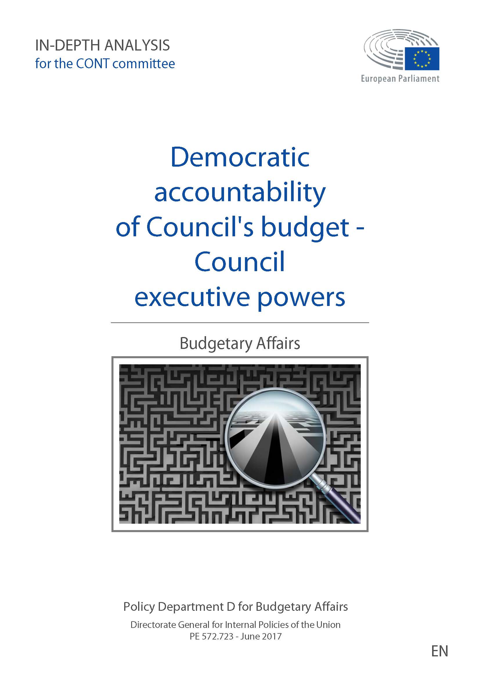 Democratic accountability of Council’s budget – Council executive ...